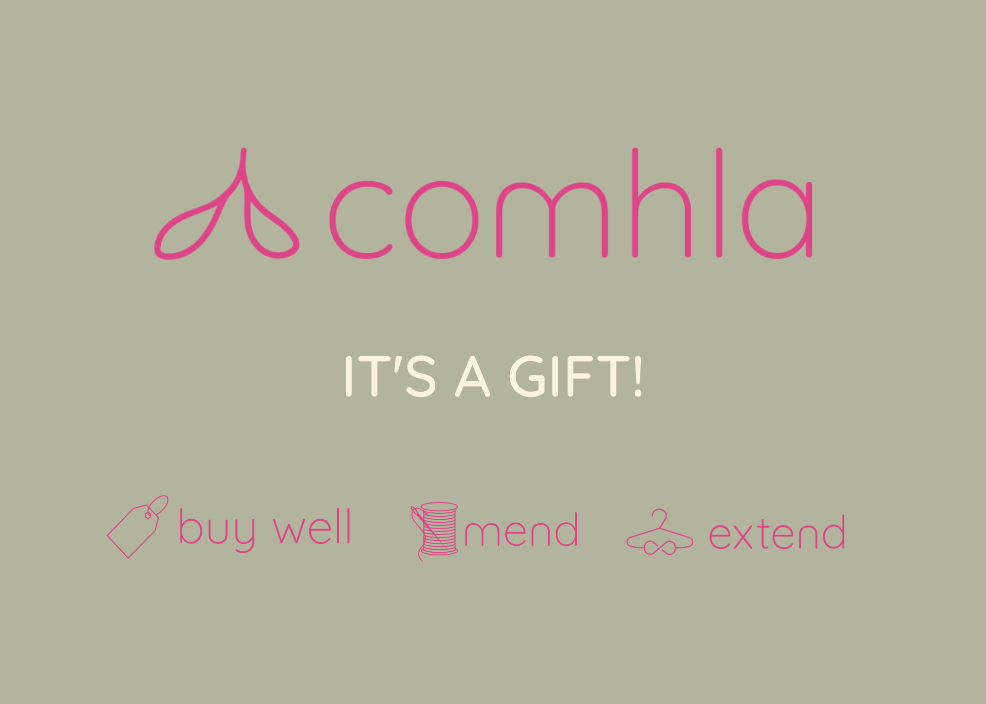 Comhla Gift Card | Shop for Sustainability & Style | Comhla